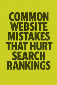 Common Website Mistakes That Hurt Search Rankings