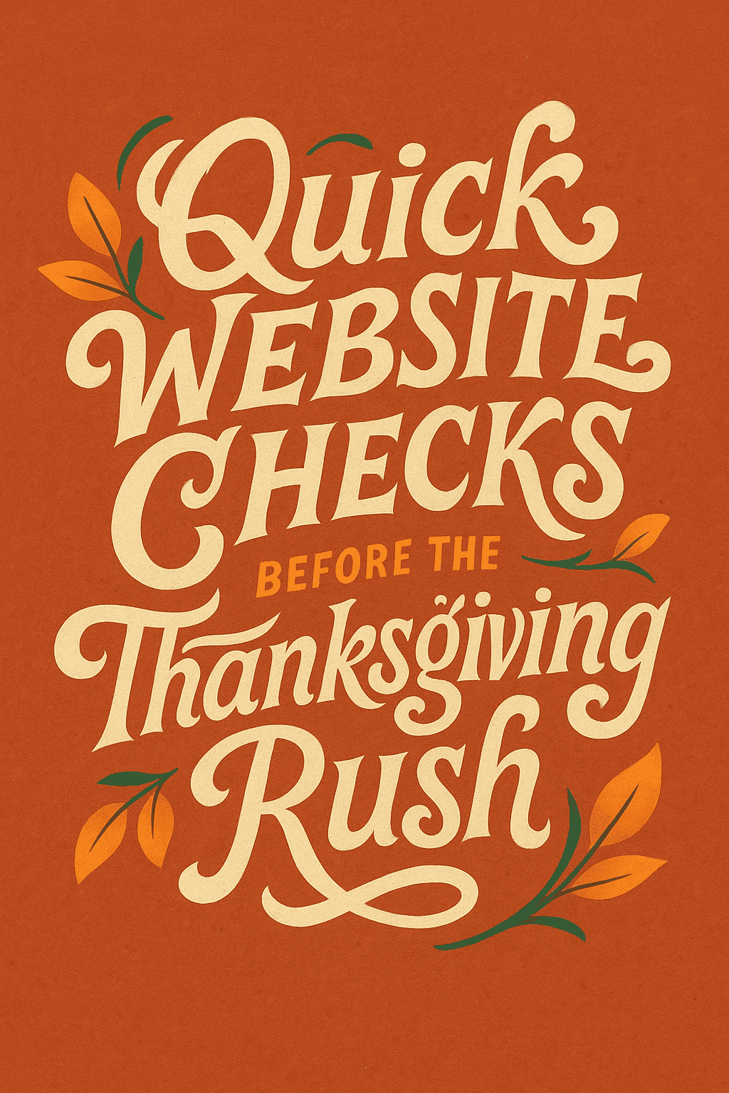 Quick Website Checks Before the Thanksgiving Rush
